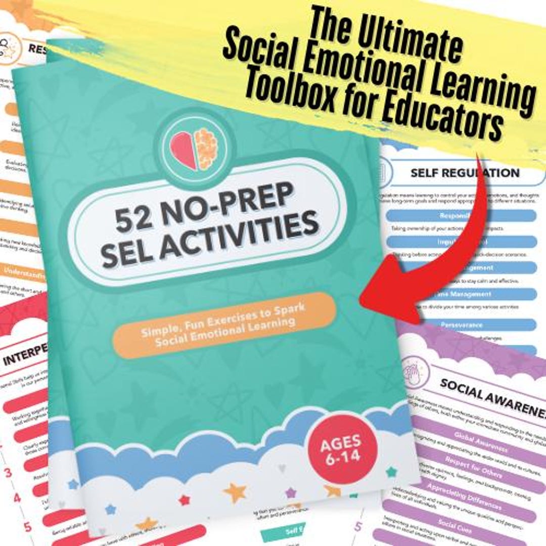 52 No-prep SEL Activities – Hard Copy Book for Self-awareness, Self ...