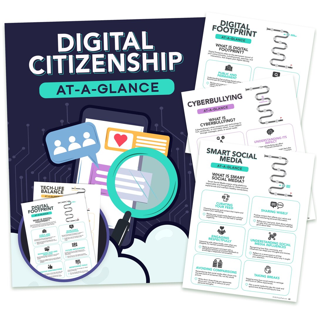Digital Citizenship Cheat Sheets – Cyber Safety, Online Habits ...