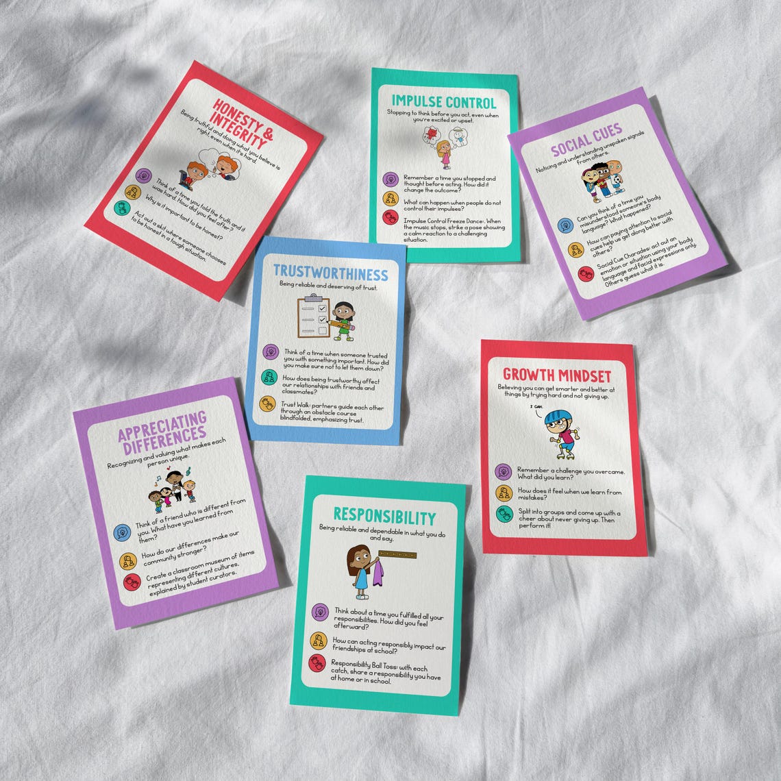 SEL Flash Cards - Mindfulness Activities, Emotional Awareness ...