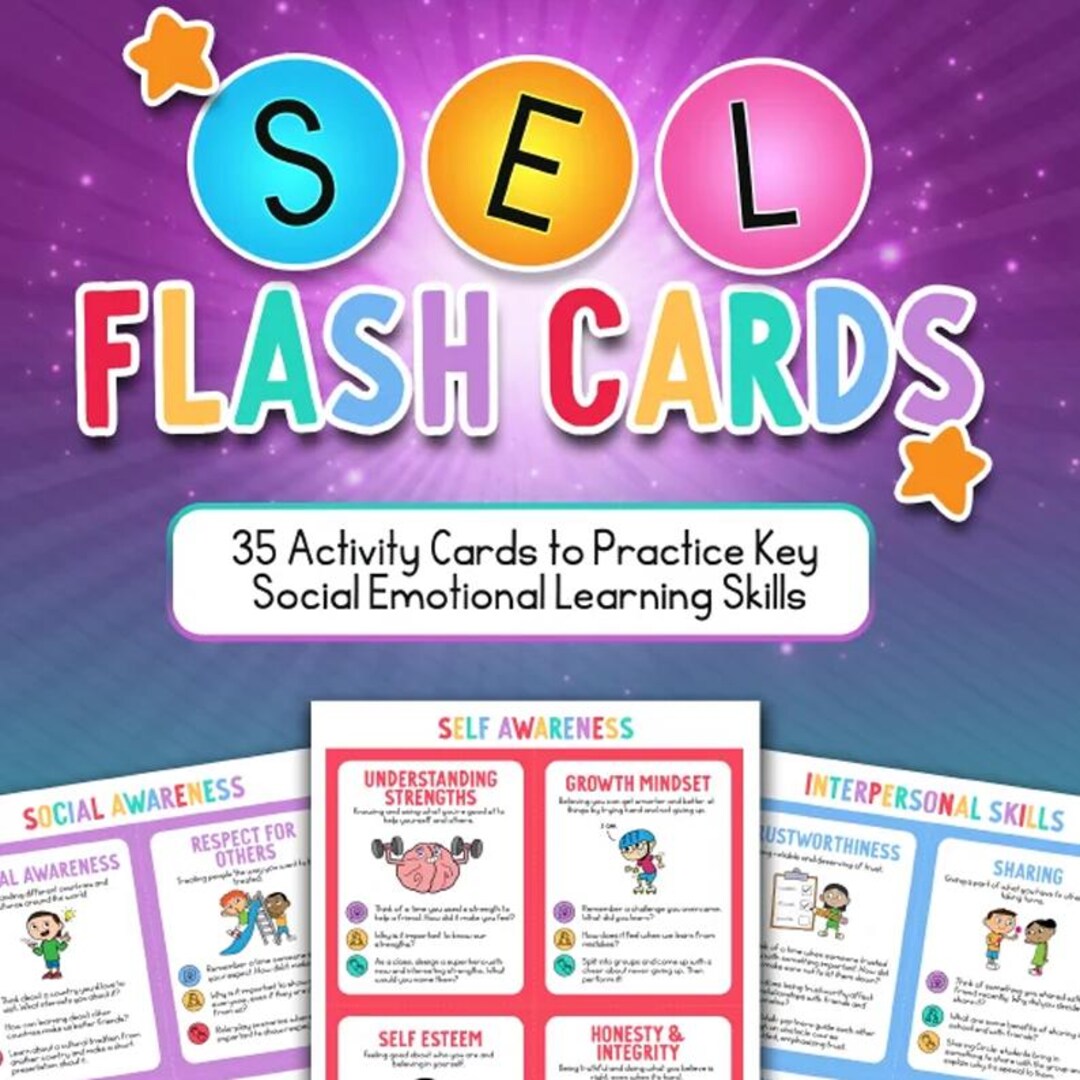 SEL Flash Cards - Emotional Regulation, Mindfulness Strategies, Coping ...