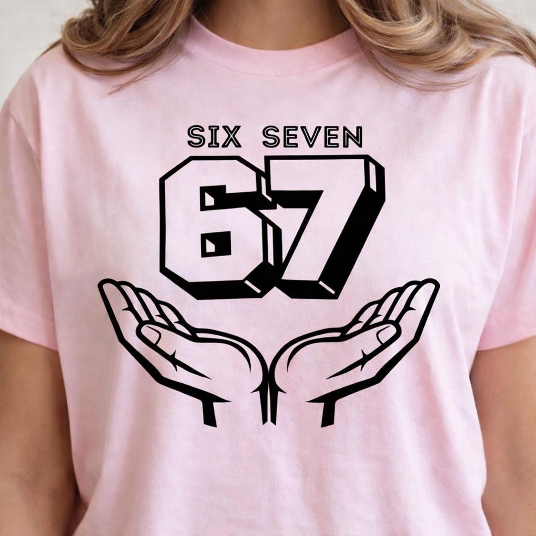 67 Viral Meme SVG PNG, Six Seven Funny Gen Alpha Shirt Design, Trendy ...