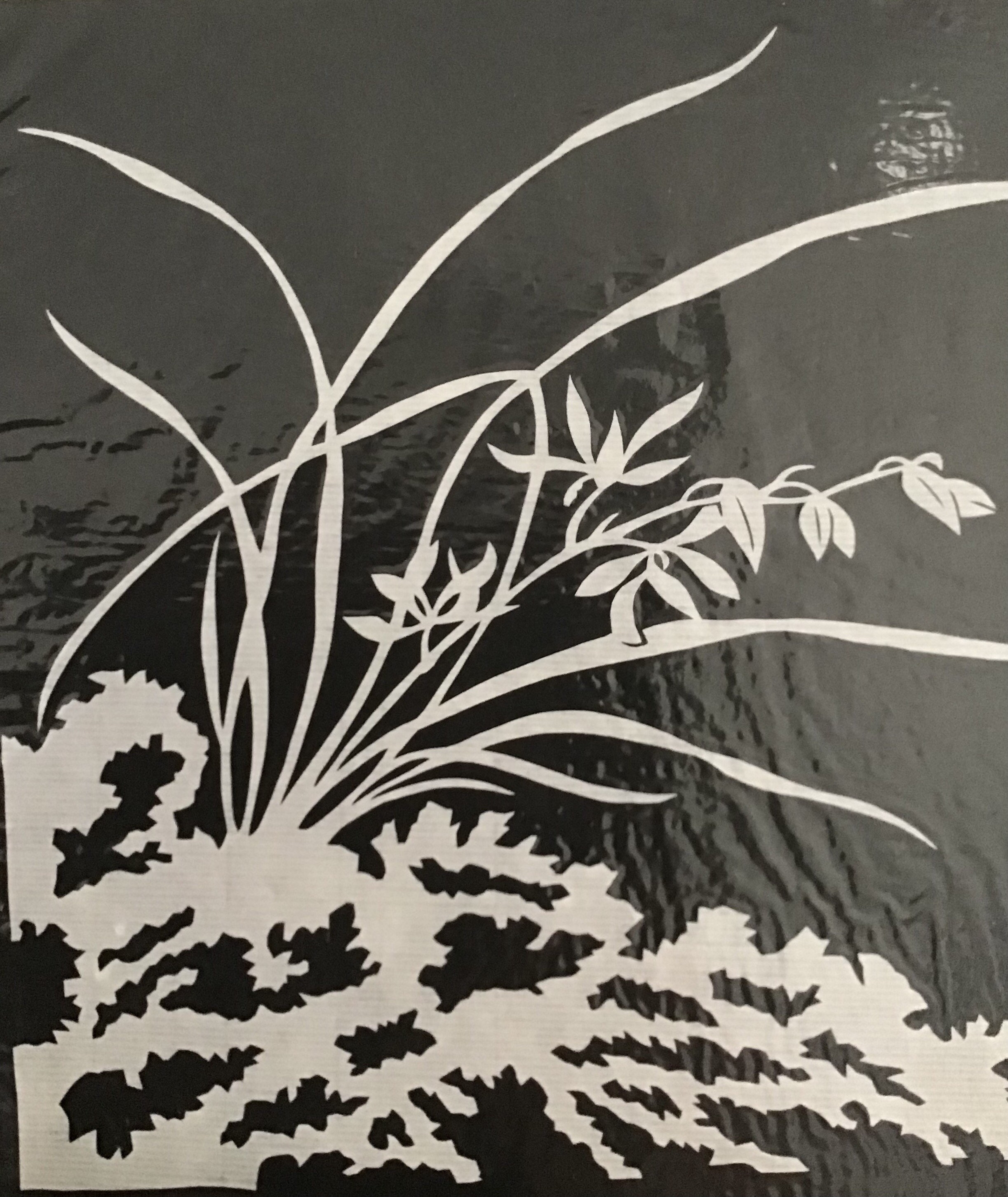 Negative Space Plant Drawing