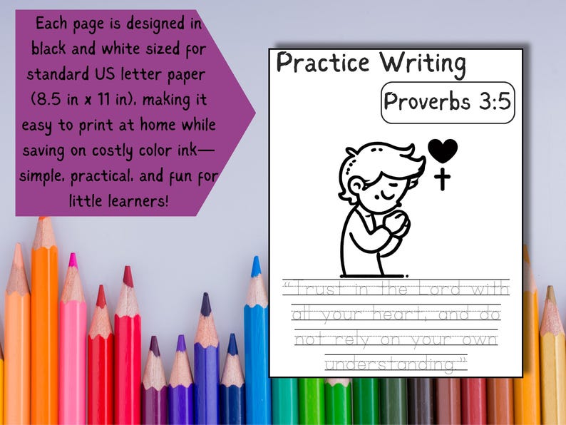 Bible Verse Handwriting Practice Worksheets & Coloring Pages ...
