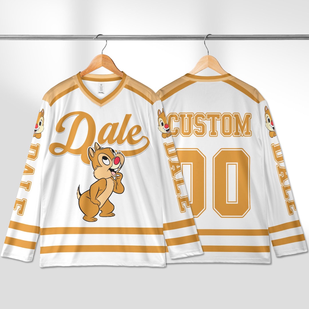 Personalized Dale Hockey Jersey, Custom Disney Chipmunks Shirt, Chip ...