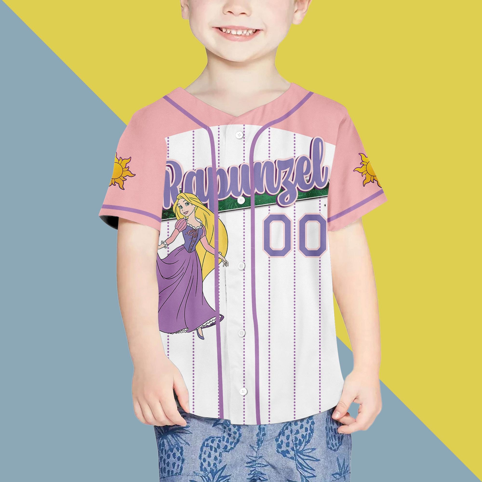 Personalized Disney Princess Rapunzel Baseball Jersey, Disney Rapunzel ...