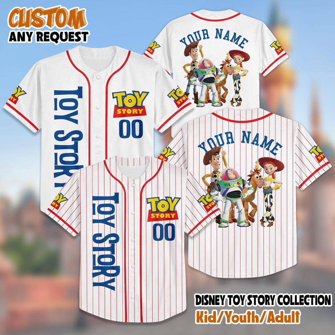 Personalized Disney Toy Story Baseball Baseball Jersey, Custom Disney ...