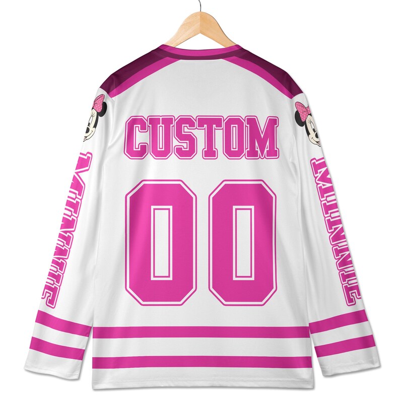 Personalized Minnie Hockey Jersey, Custom Disney Shirt, Minnie Mouse ...