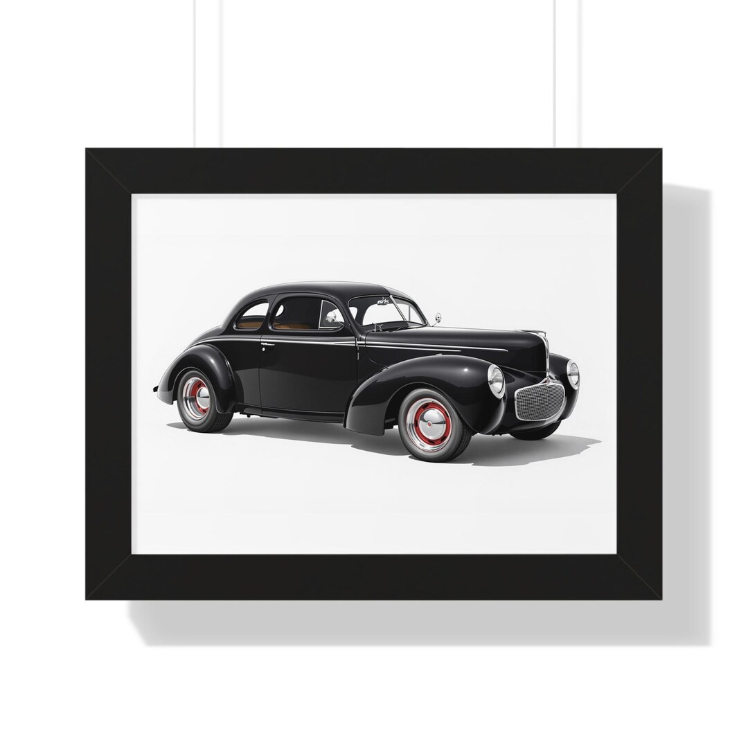 1941 Willys Speedway Classic Car Poster, Framed Print Wall Art, Man ...