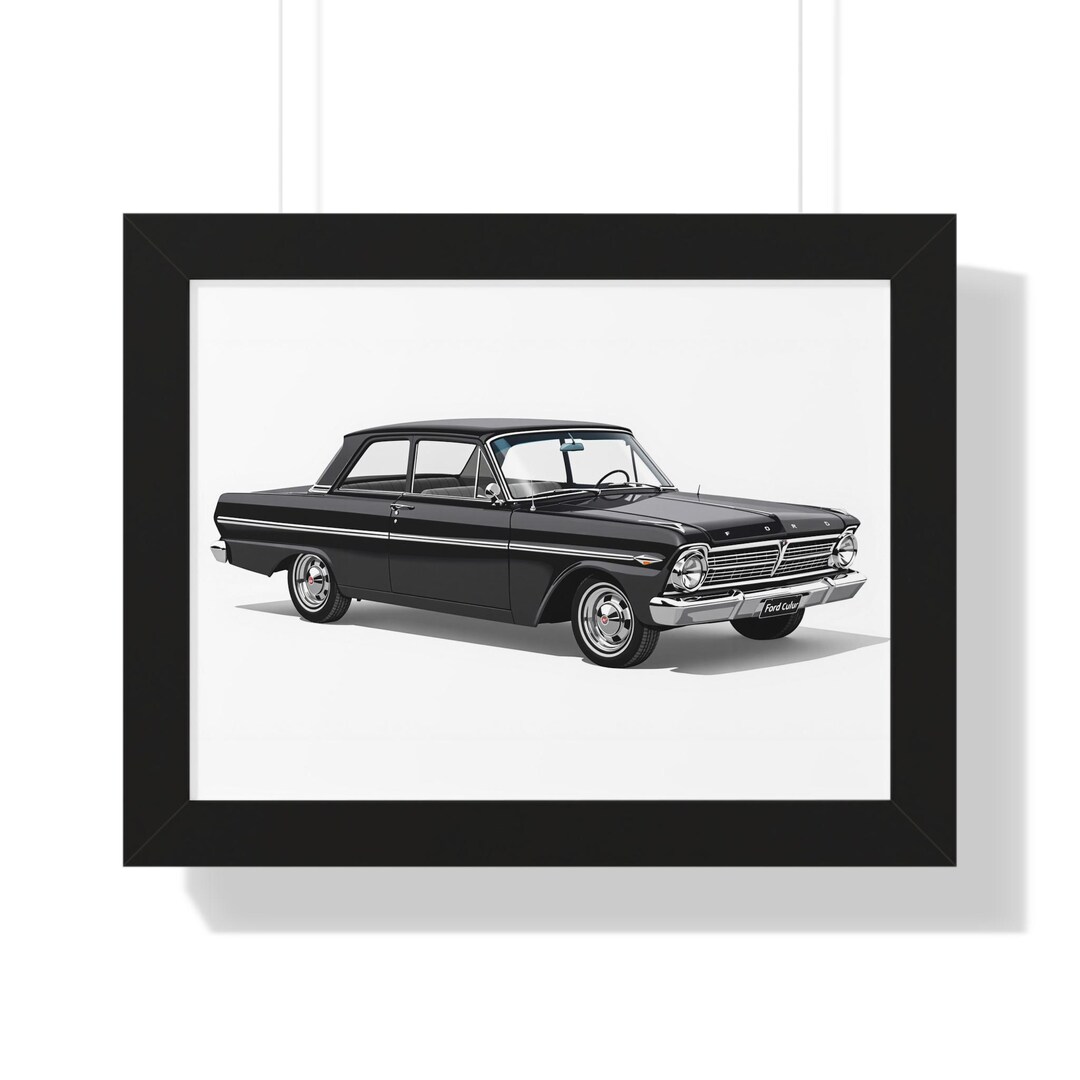 1962 Ford Consul Classic Car Poster, Framed Print Wall Art, Man Cave ...
