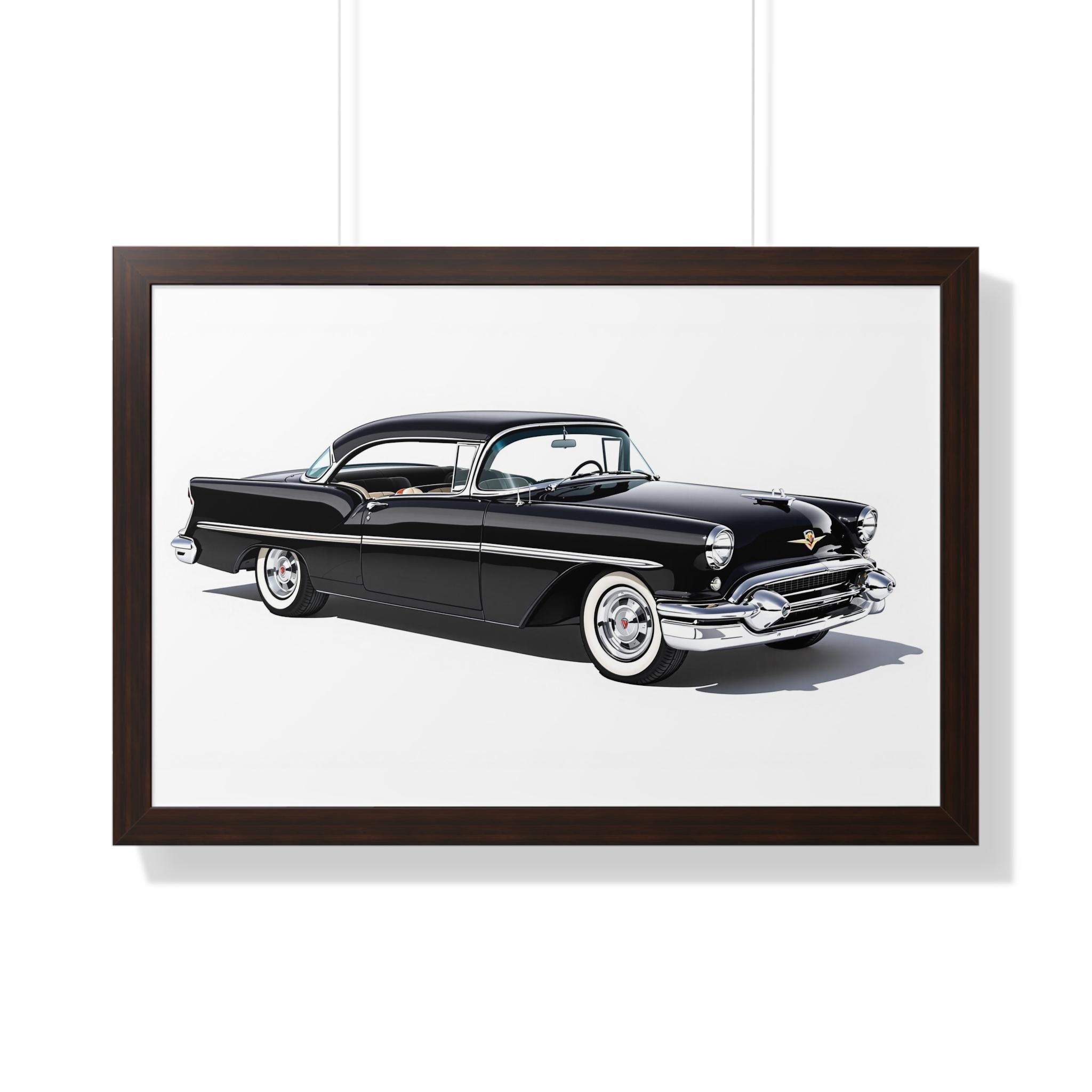1956 Oldsmobile Starfire Classic Car Poster, Framed Print Wall Art, Man ...