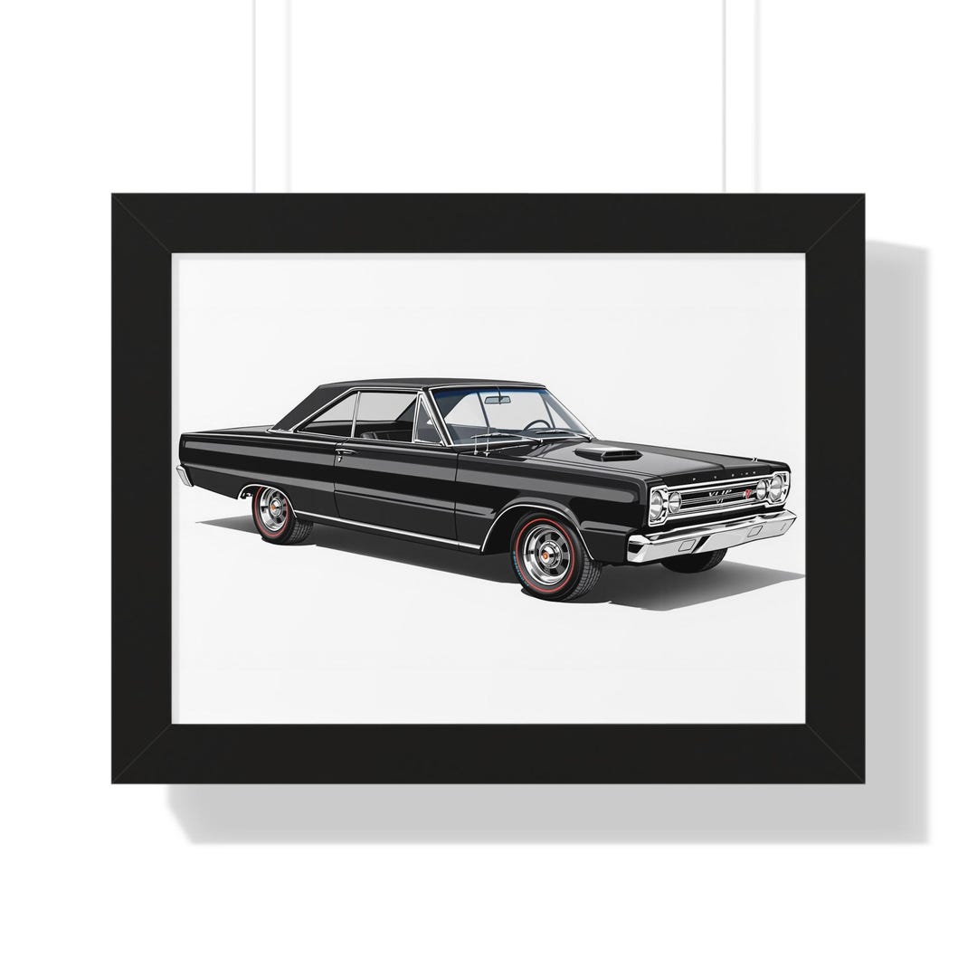 1967 Plymouth VIP Classic Car Poster, Framed Print Wall Art, Man Cave ...