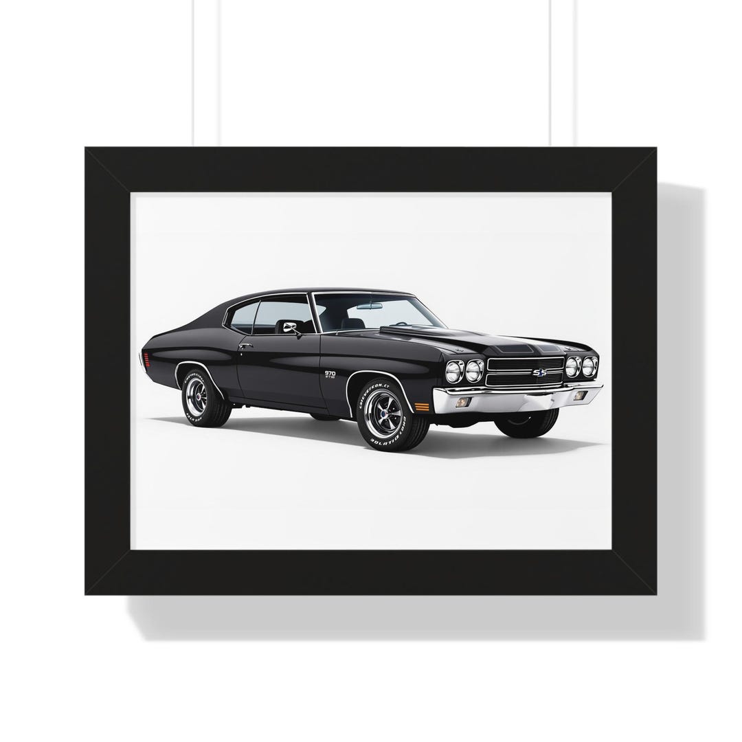 1970 Chevrolet Chevelle Classic Car Poster, Framed Print Wall Art, Man ...