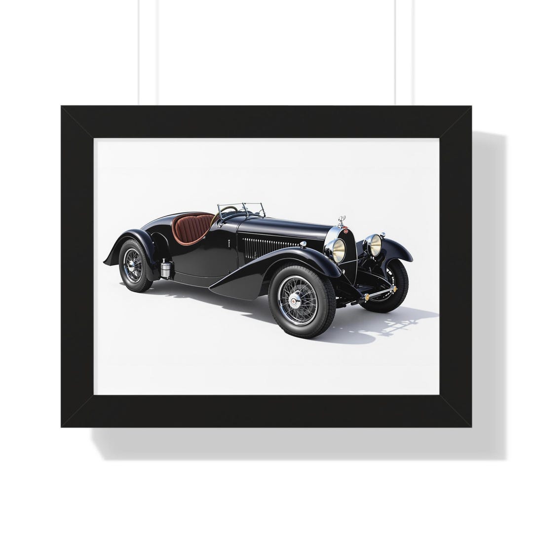 1931 Bugatti Type 44 Classic Car Poster, Framed Print Wall Art, Man ...