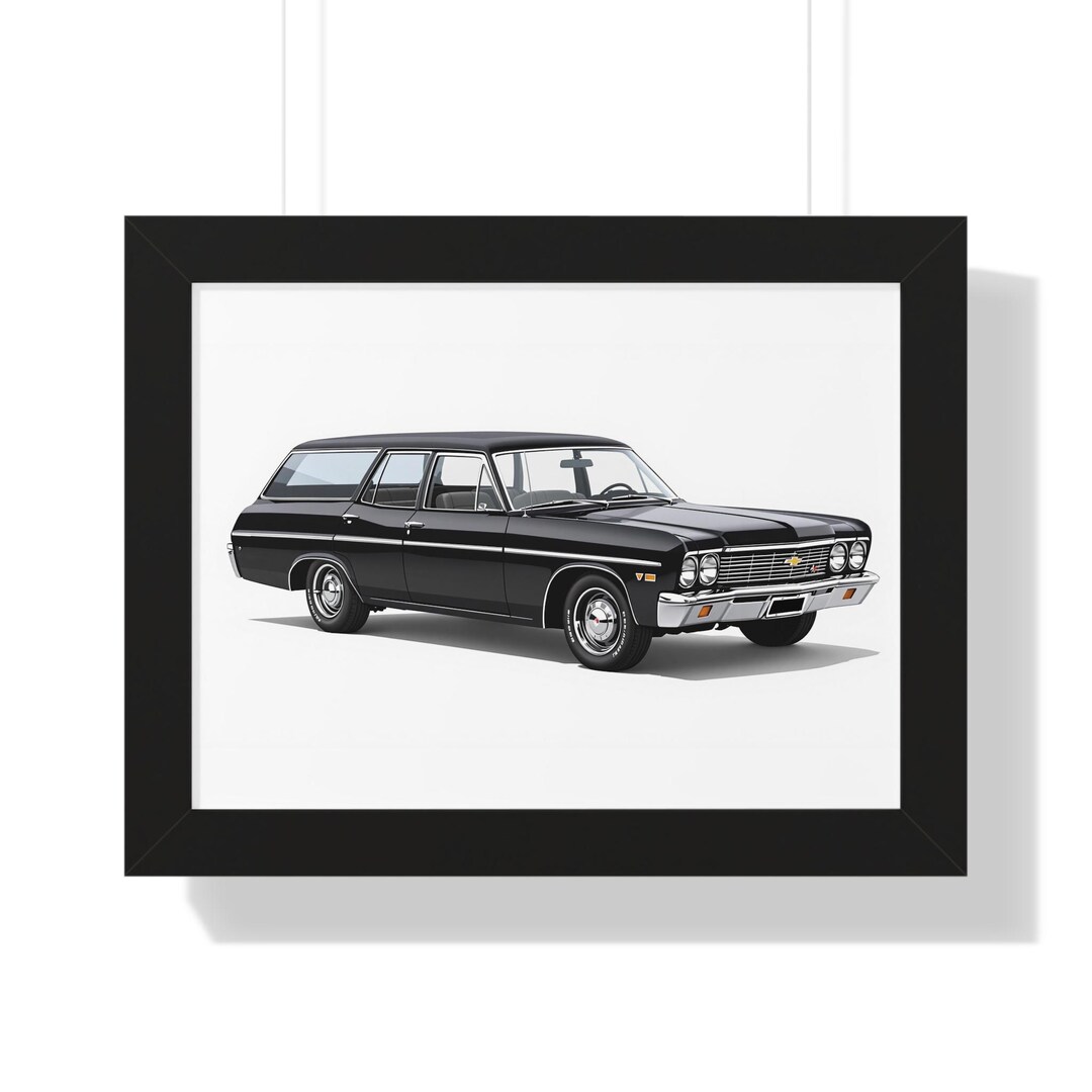 1970 Chevrolet Estate Classic Car Poster, Framed Print Wall Art, Man ...