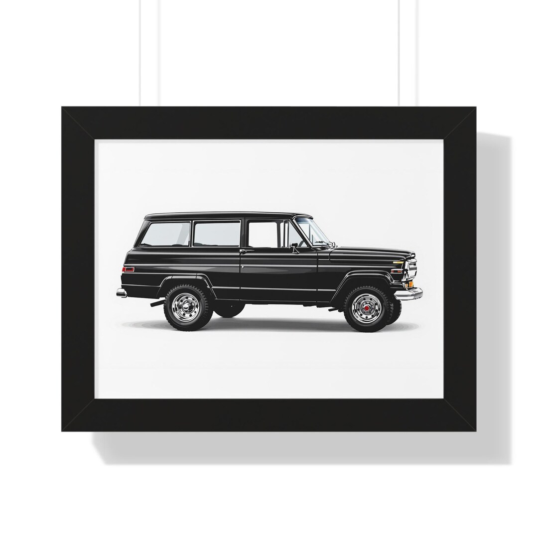 1967 Jeep Wagoneer Classic Car Poster, Framed Print Wall Art, Man Cave ...