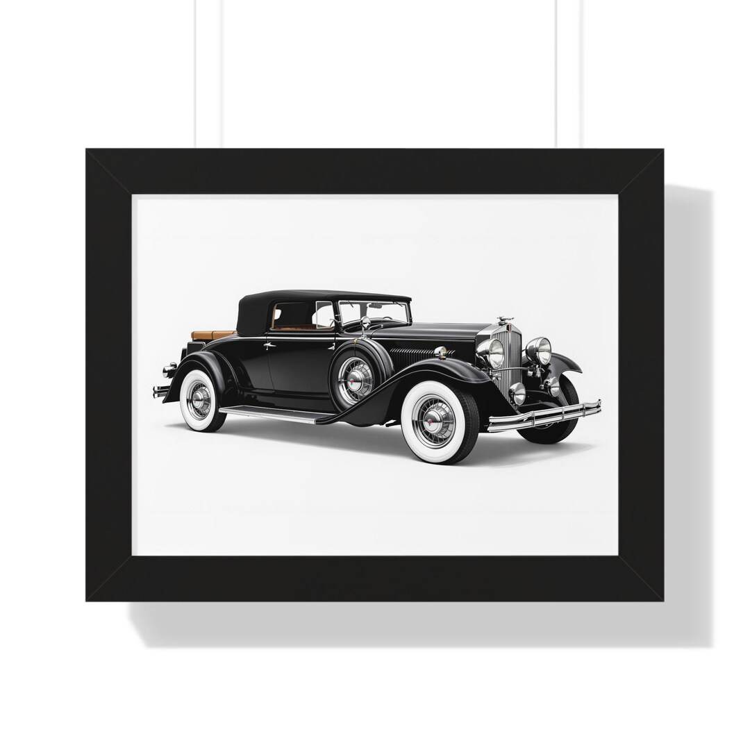 1932 Packard Model 906 Classic Car Poster, Framed Print Wall Art, Man ...
