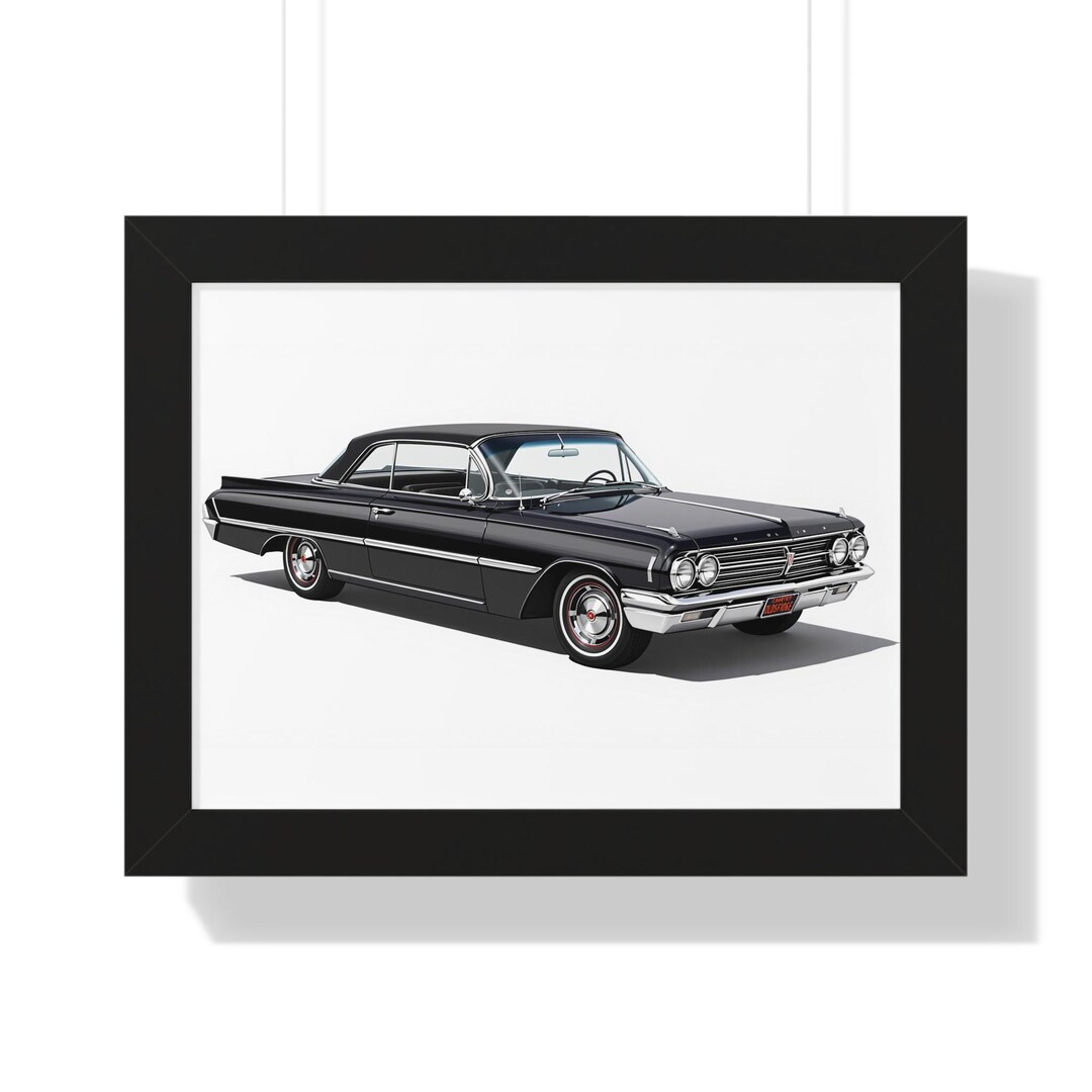 1961 Oldsmobile Starfire Classic Car Poster, Framed Print Wall Art, Man ...