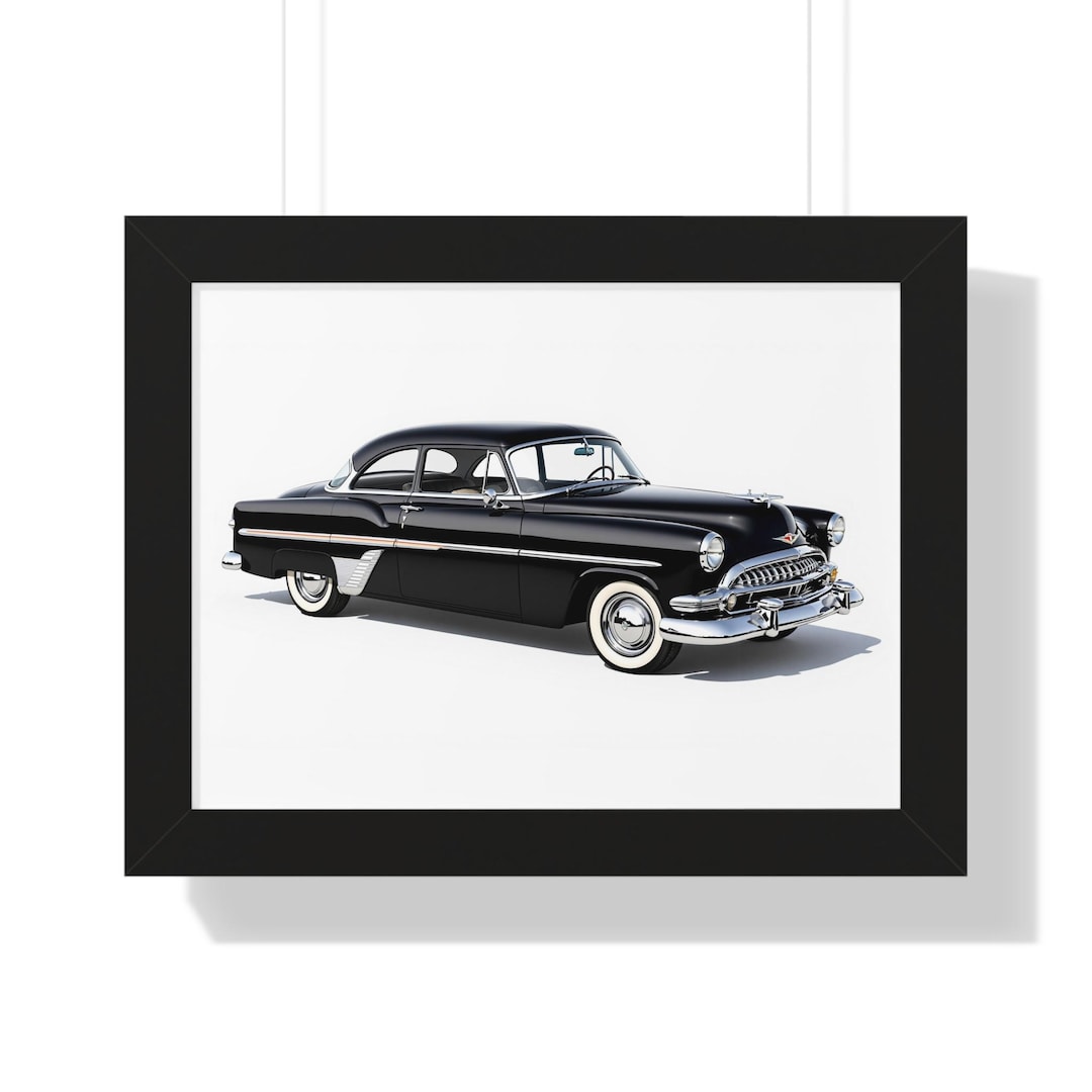 1954 Checker A6 Classic Car Poster, Framed Print Wall Art, Man Cave ...