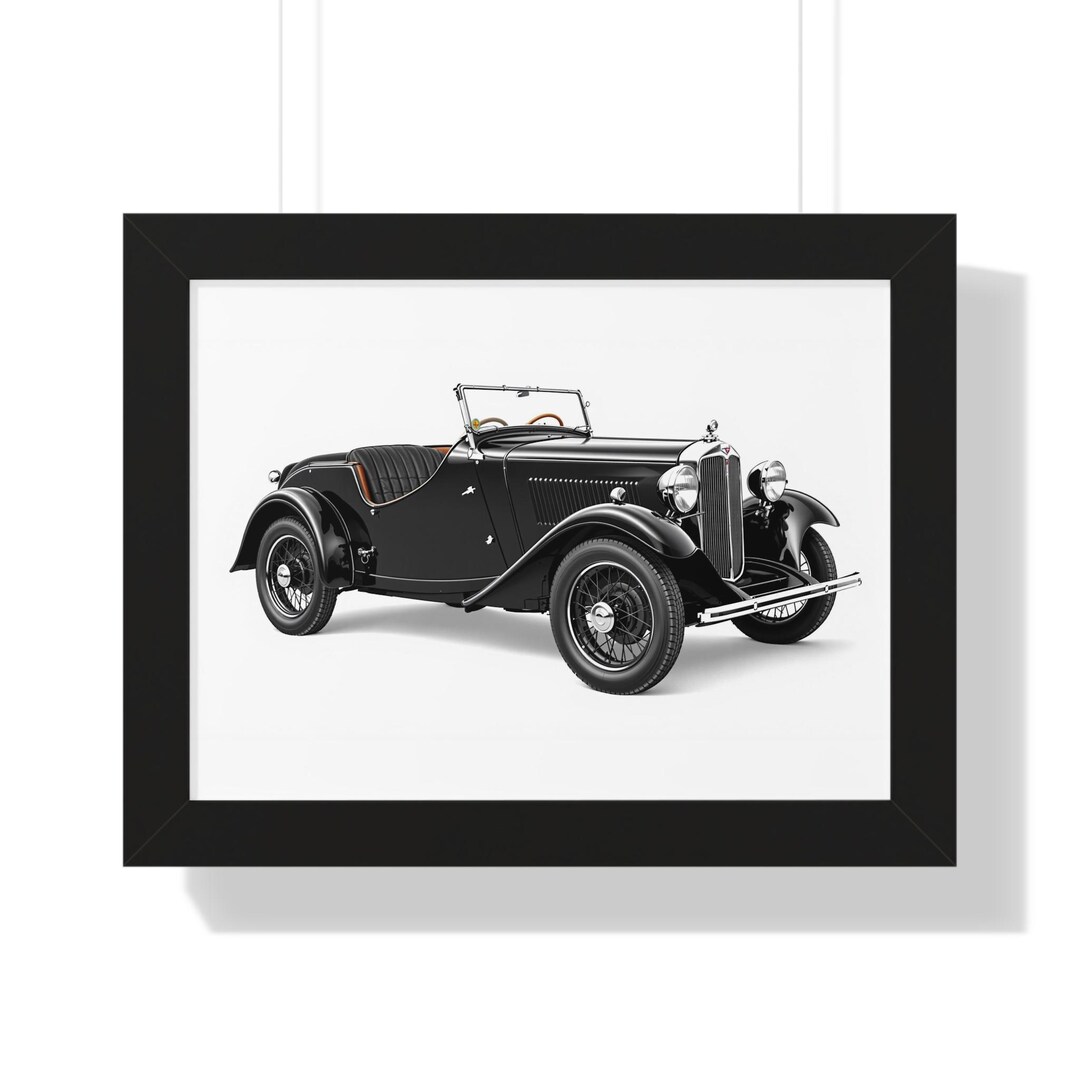 1935 Austin Bantam Classic Car Poster, Framed Print Wall Art, Man Cave ...