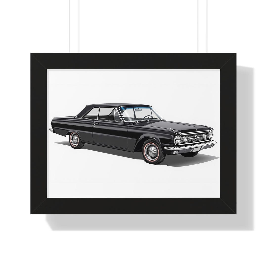 1961 Dodge Lancer Classic Car Poster, Framed Print Wall Art, Man Cave ...