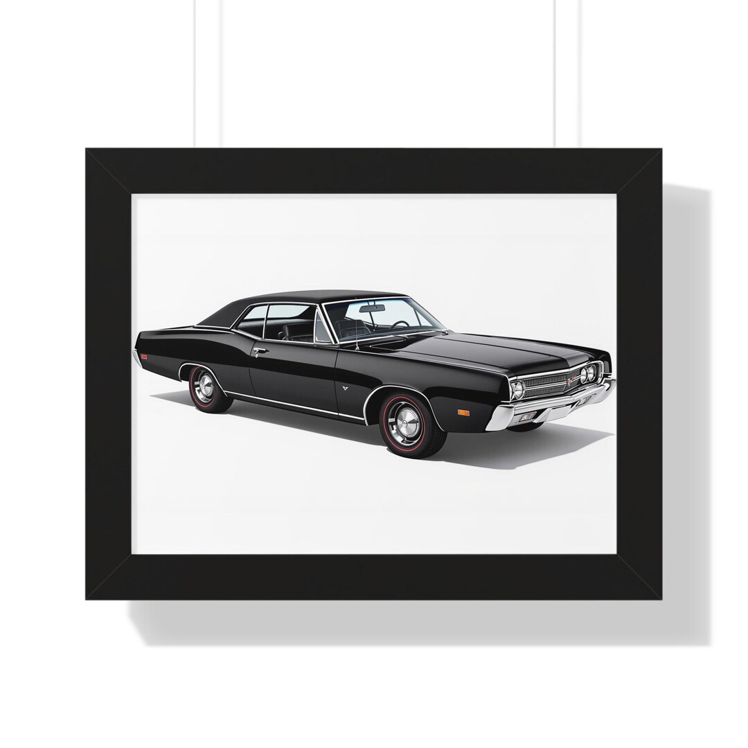 1970 Dodge Monaco Classic Car Poster, Framed Print Wall Art, Man Cave ...