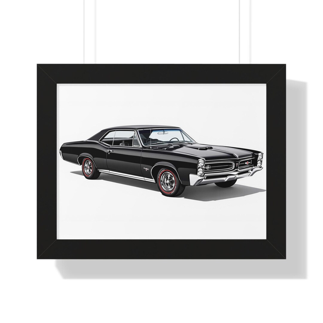 1968 Pontiac Acadian Classic Car Poster, Framed Print Wall Art, Man ...