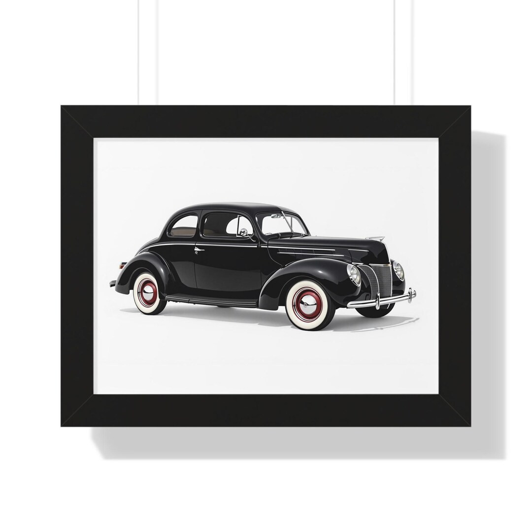 1938 Ford Model 85 Classic Car Poster, Framed Print Wall Art, Man Cave ...