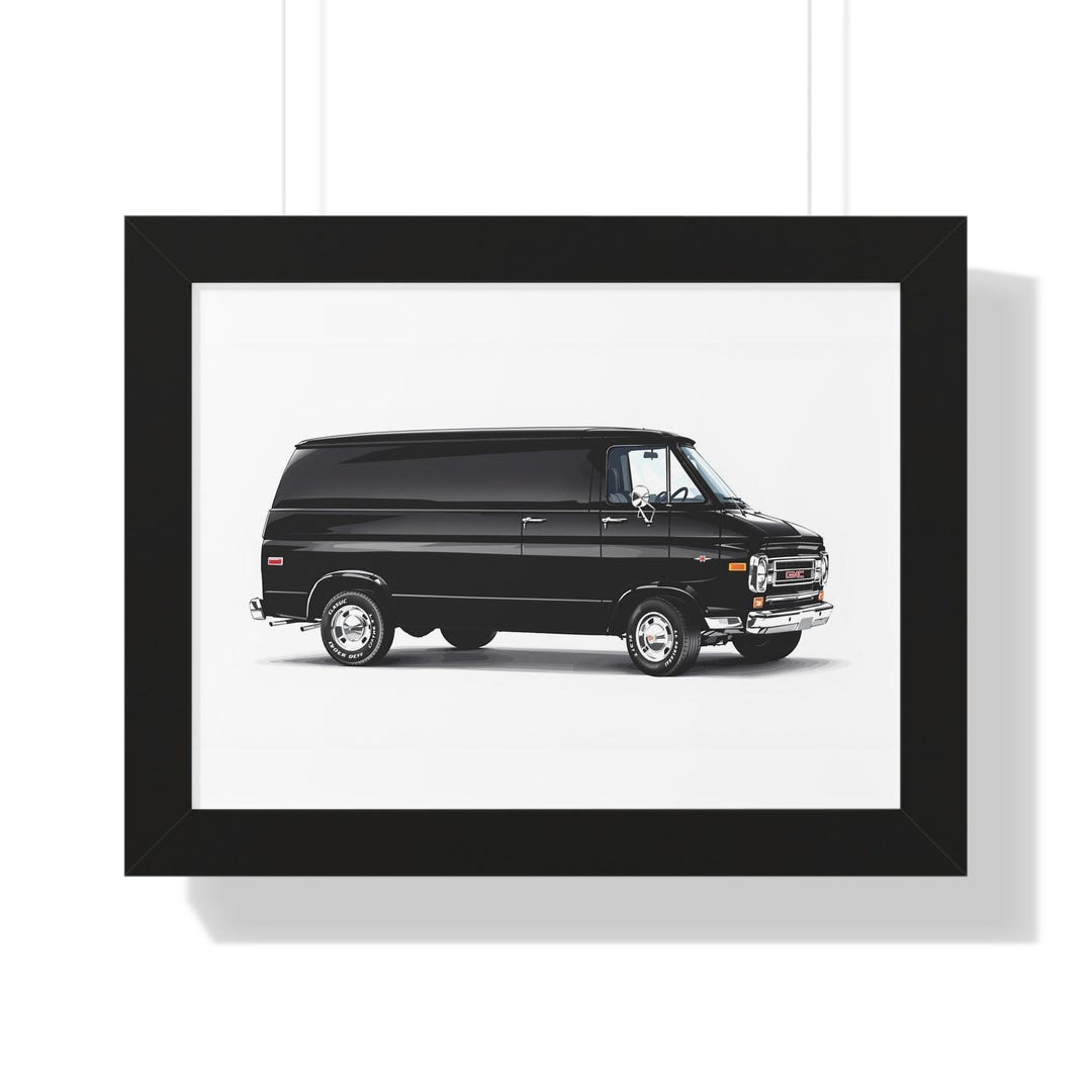 1969 GMC G25/G2500 Van Classic Car Poster, Framed Print Wall Art, Man ...