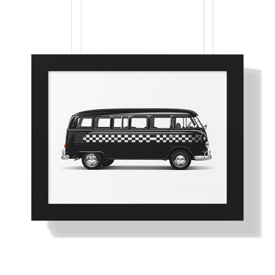 1964 Checker Aerobus Classic Car Poster, Framed Print Wall Art, Man ...