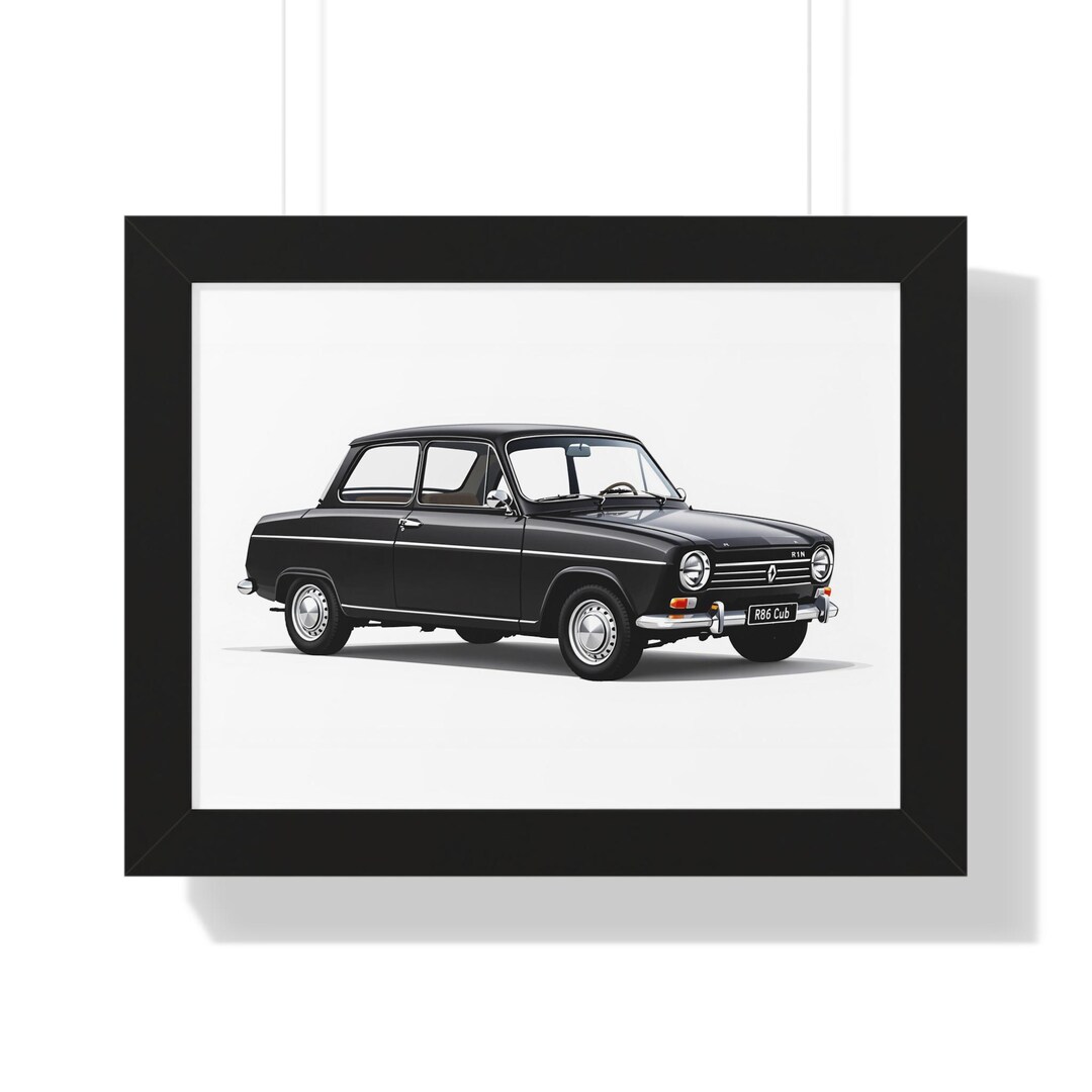 1968 Renault R10 Classic Car Poster, Framed Print Wall Art, Man Cave ...