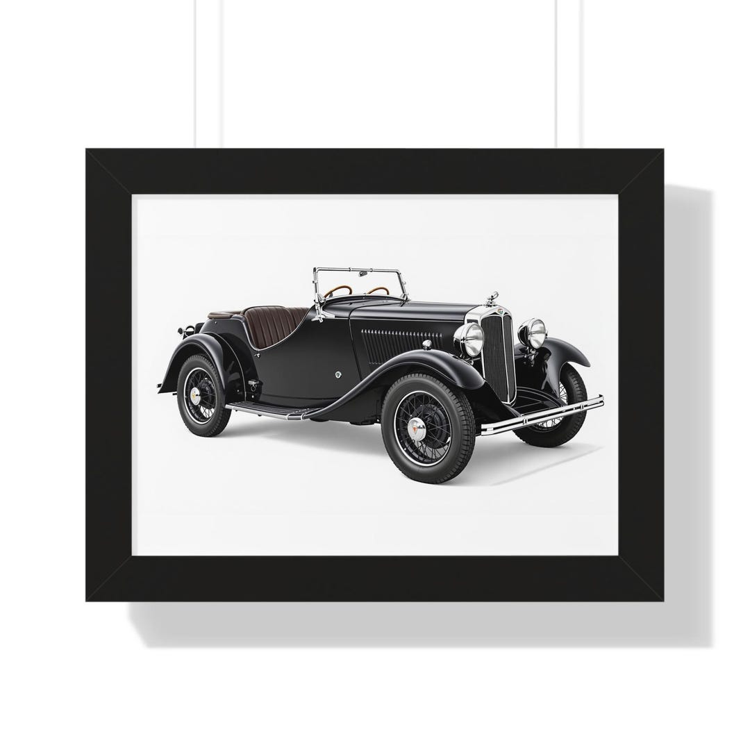 1934 Austin Bantam Classic Car Poster, Framed Print Wall Art, Man Cave ...