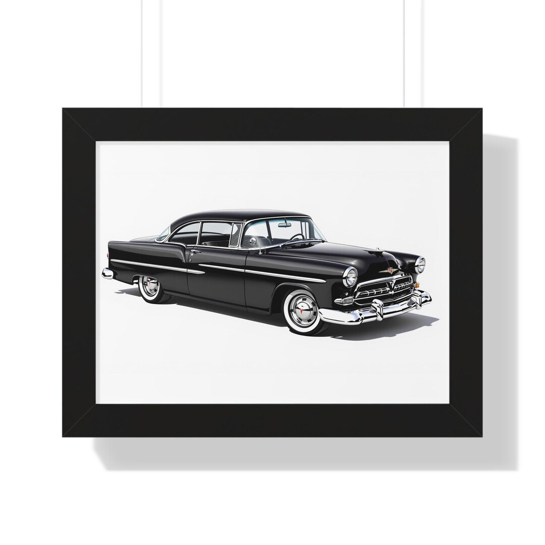 1955 Dodge Custom Classic Car Poster, Framed Print Wall Art, Man Cave ...