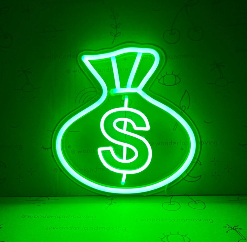 Money Bag Led Sign Money Bag Neon Sign Custom Neon Sign Led - Etsy