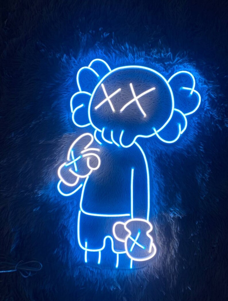 Kaws Half Neon Sign Kaws Half Led Sign Custom Neon Sign Led - Etsy ...