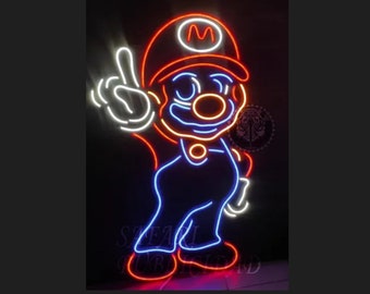Mario Neon - Etsy