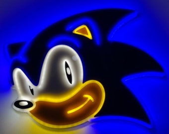 Neon Sonic the Hedgehog - Etsy