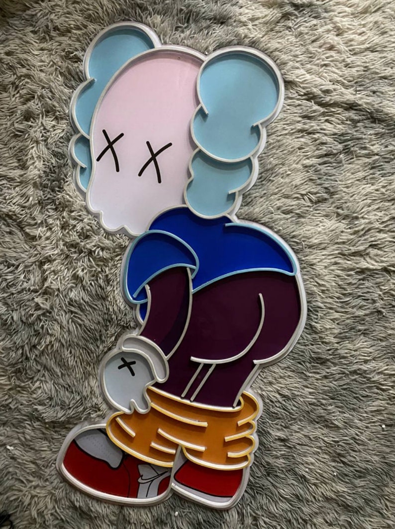 Kaws Neon Sign Kaws Led Sign Custom Neon Sign Led Signs - Etsy