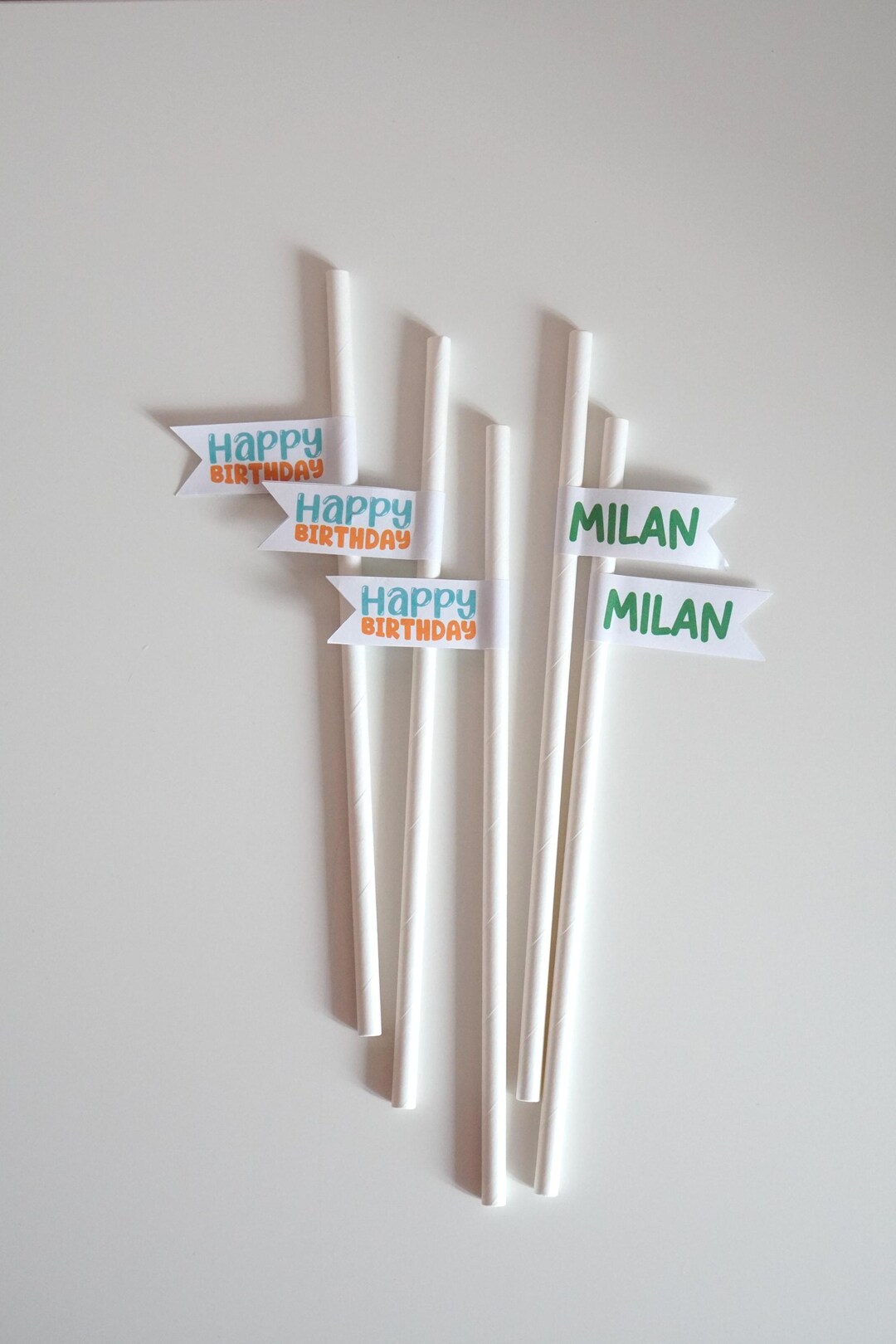 Happy Birthday Straws - Personalized With Name - Birthday Table ...