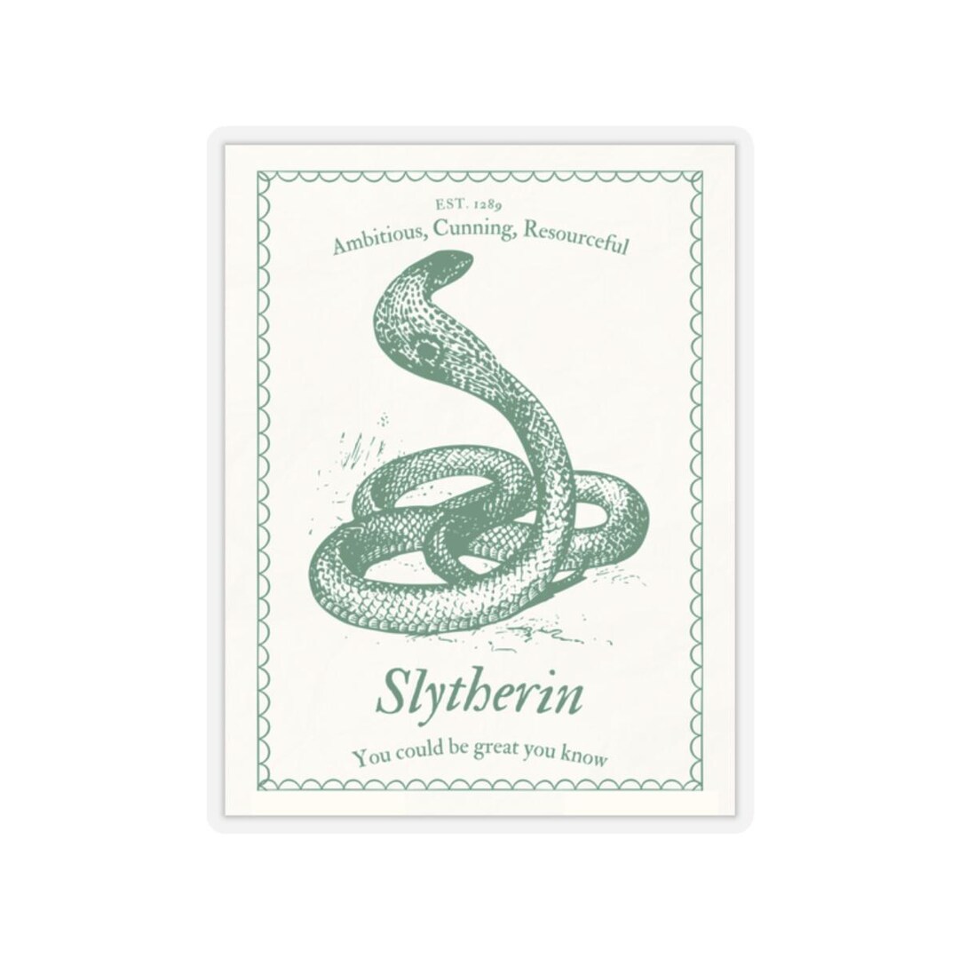 Harry Potter Sticker, Slytherin Sticker, Harry Potter Decor, Harry ...