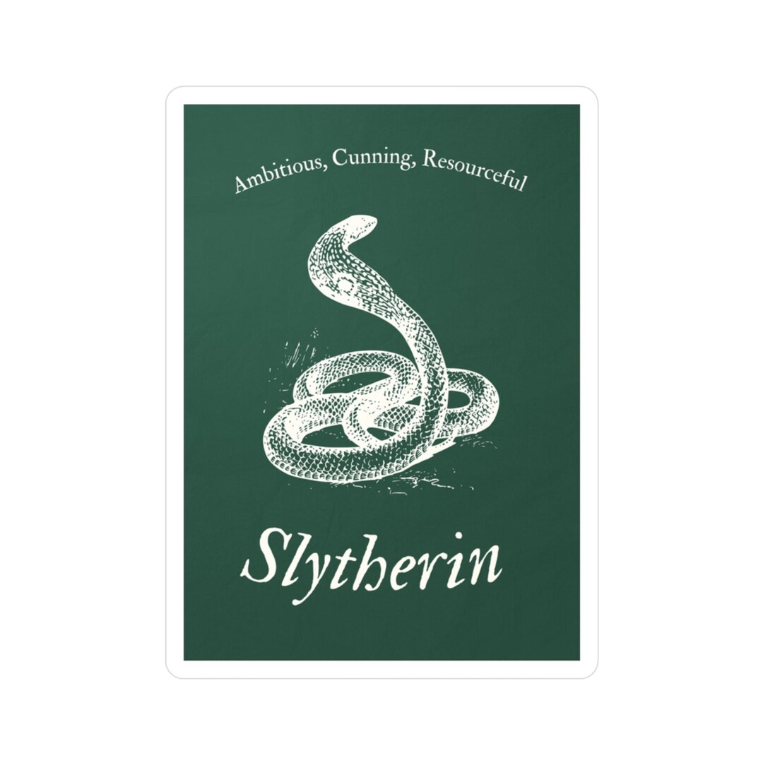 Slytherin Sticker, Harry Potter Fan Sticker, House of Slytherin, Wizard ...