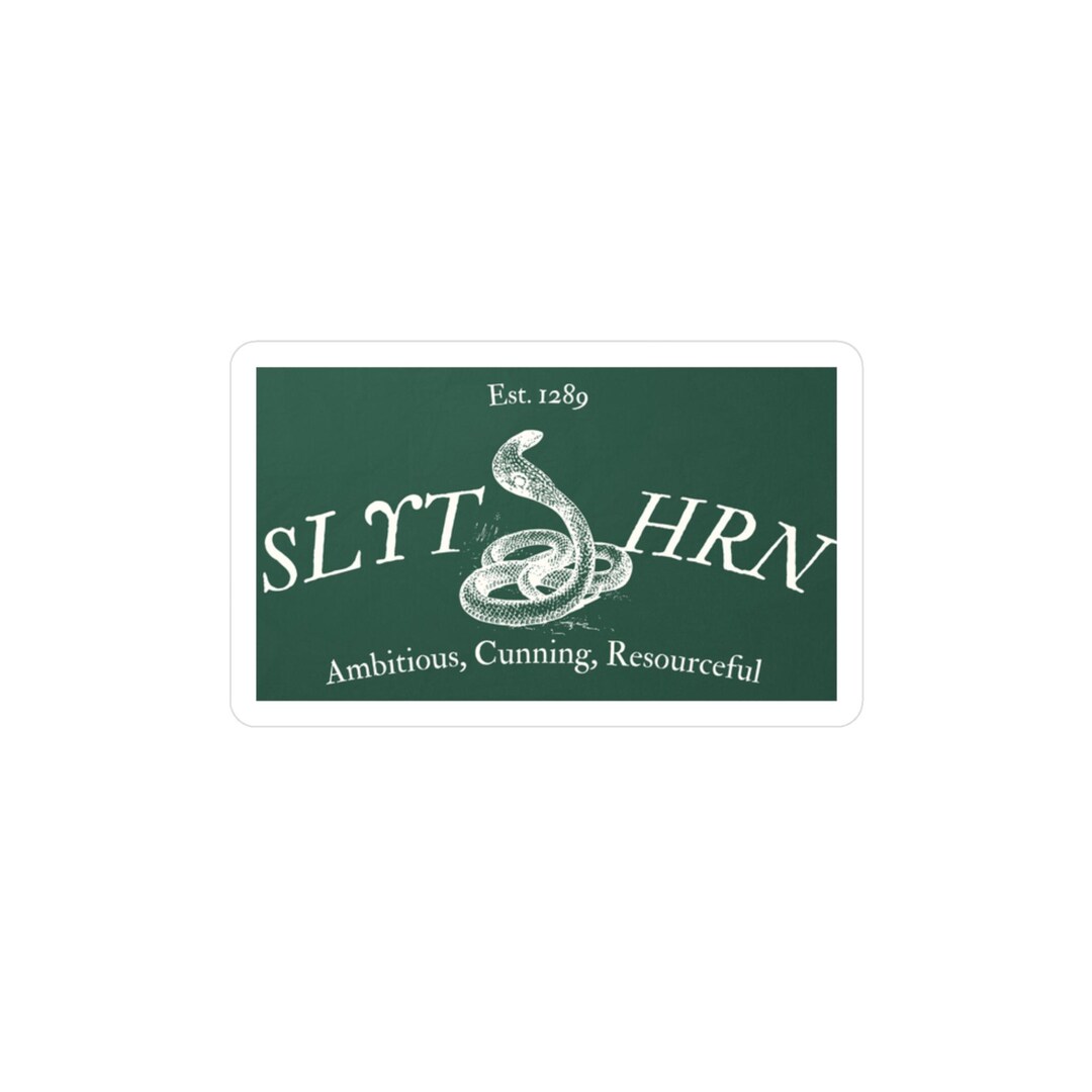 Slytherin House Sticker - Harry Potter Decor, Laptop Decal, Hogwarts ...