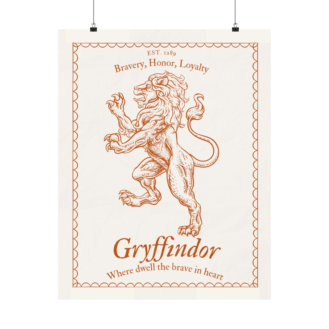 Vertical Posters, Harry Potter Gryffindor House Movie Poster, Matte ...