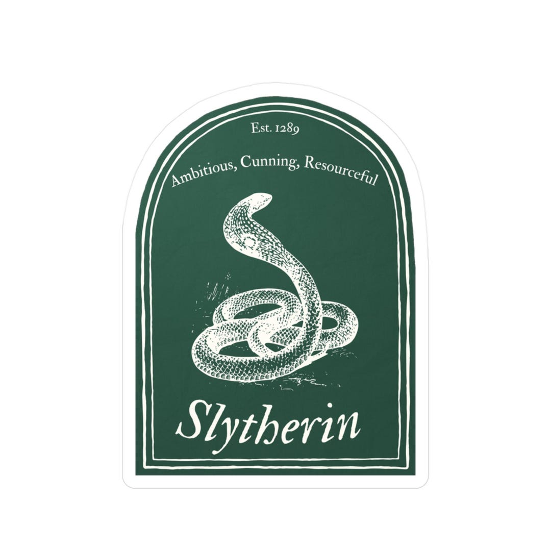 Slytherin Sticker, Hogwarts House Decal, Wizard Decor, Magical Gift ...