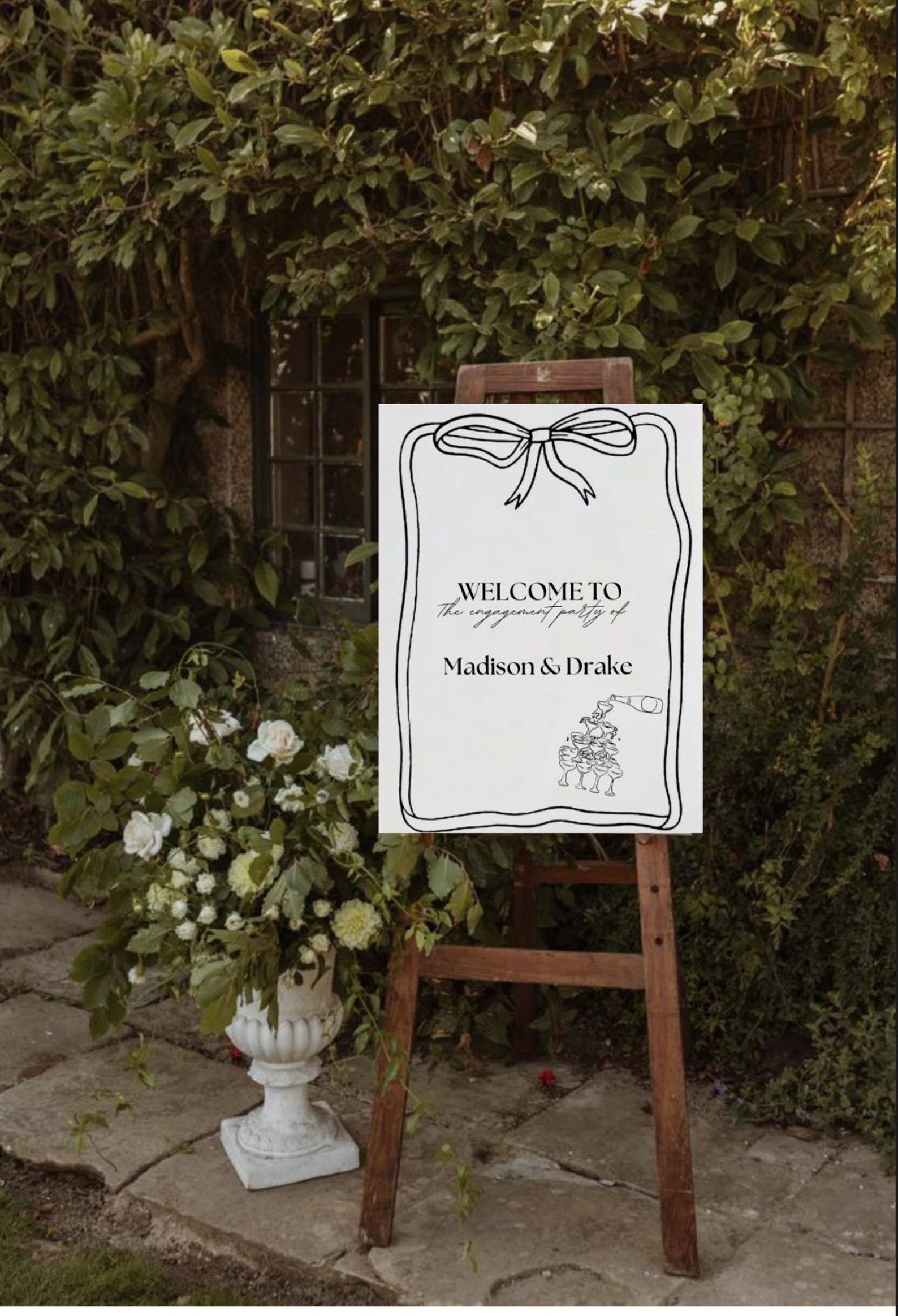 Wedding Welcome Sign. Engagement Party Welcome Sign. Wedding Sign ...