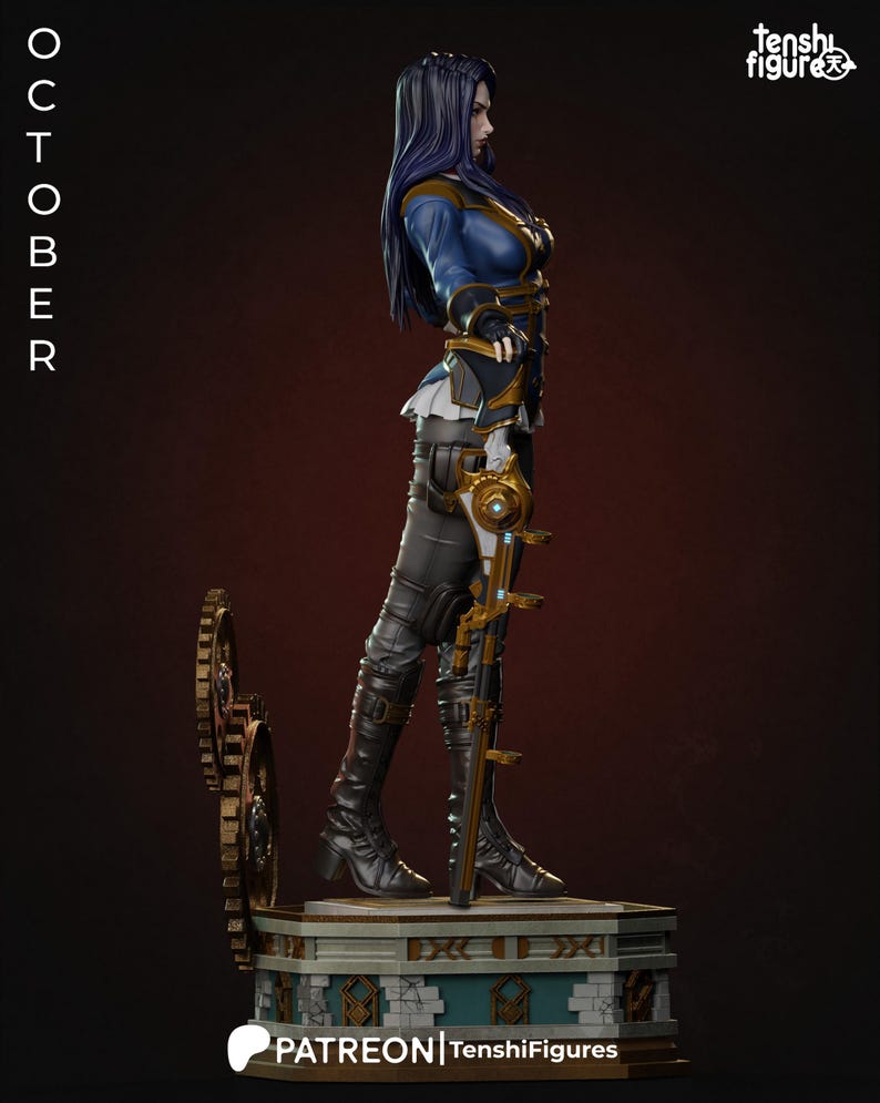 Estatua Caitlyn Kiramman Arcane figura de alta calidad impresa - Etsy ...