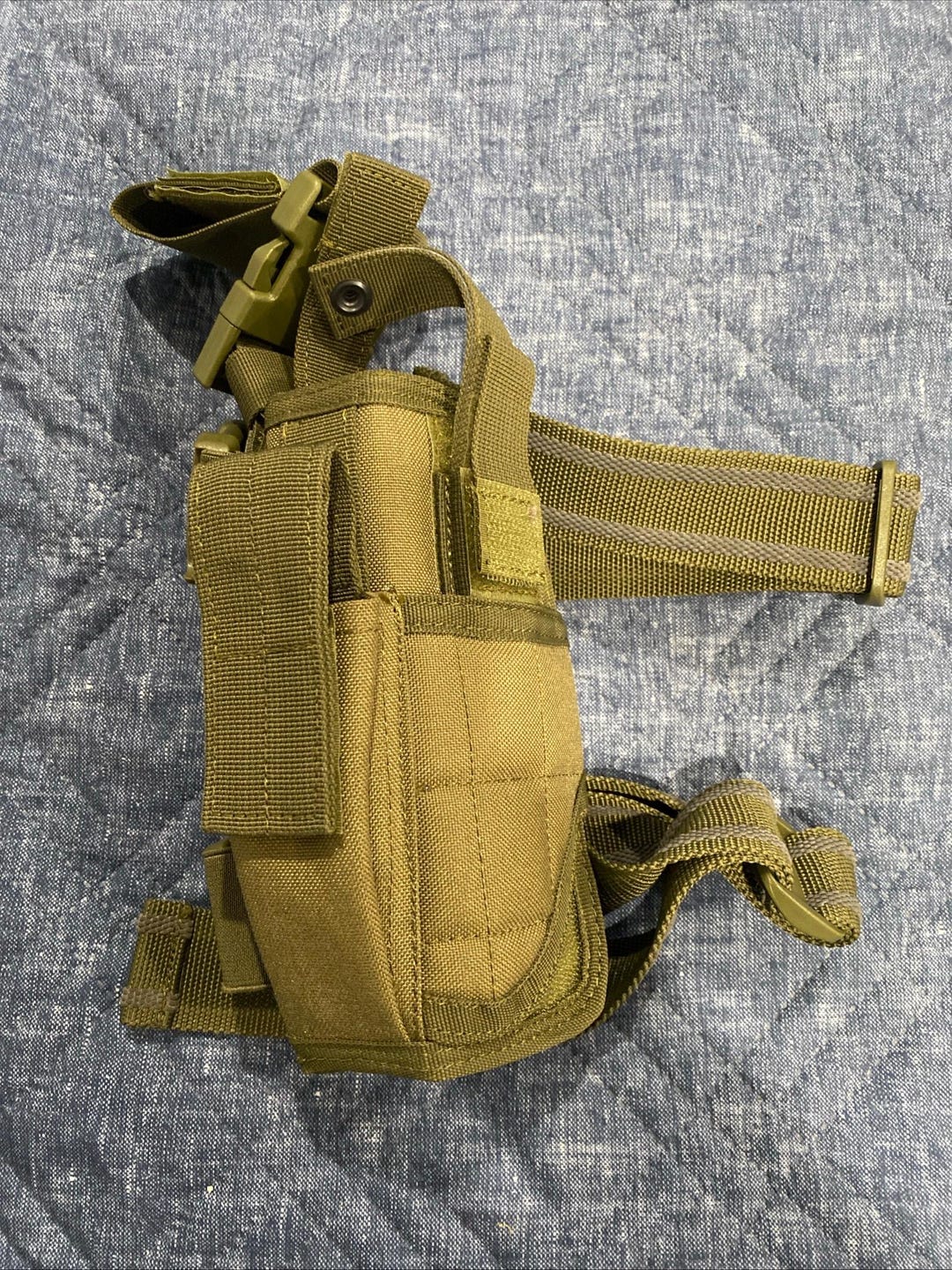 Tactical Adjustable Pistol/gun Drop Leg Thigh Holster Mag Pouch Left ...