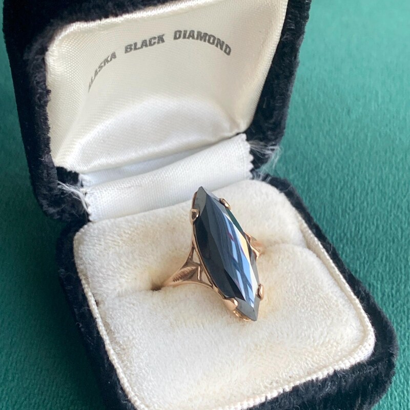 Alaska Black Diamond Ring - Etsy Canada