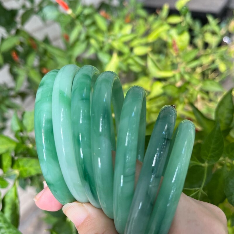 Jade Bangle - Etsy