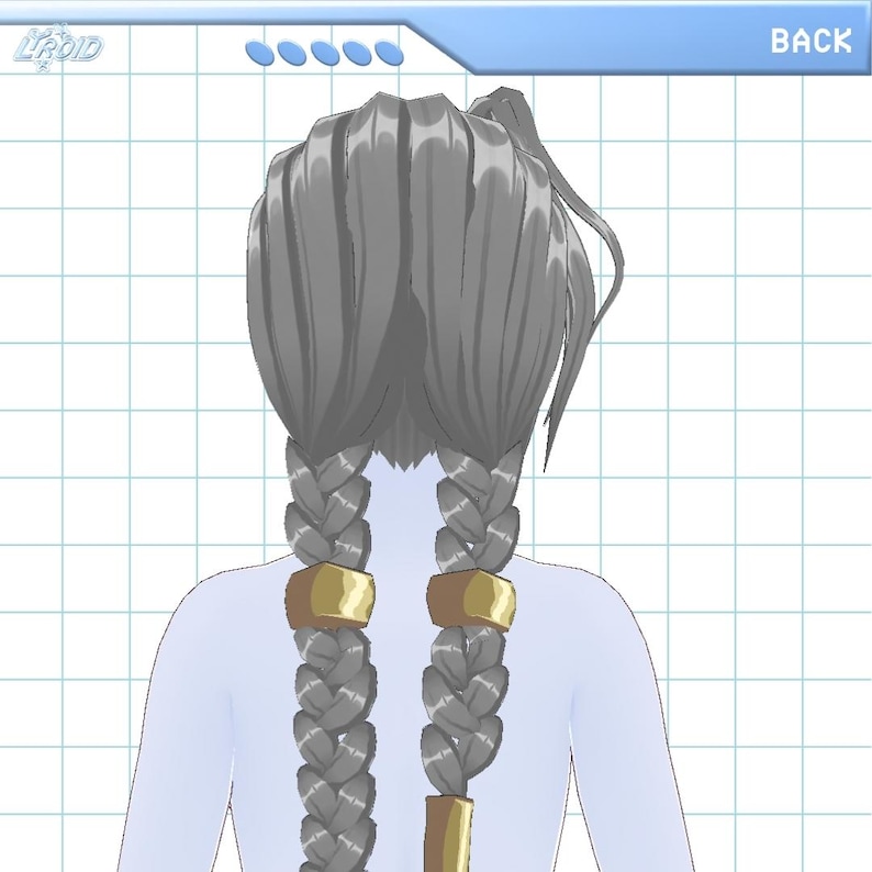 Vroid Hair Preset | Jinx Long Twin Braids Hairstyle With Physics ...