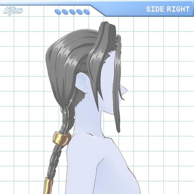 Vroid Hair Preset | Jinx Long Twin Braids Hairstyle With Physics ...
